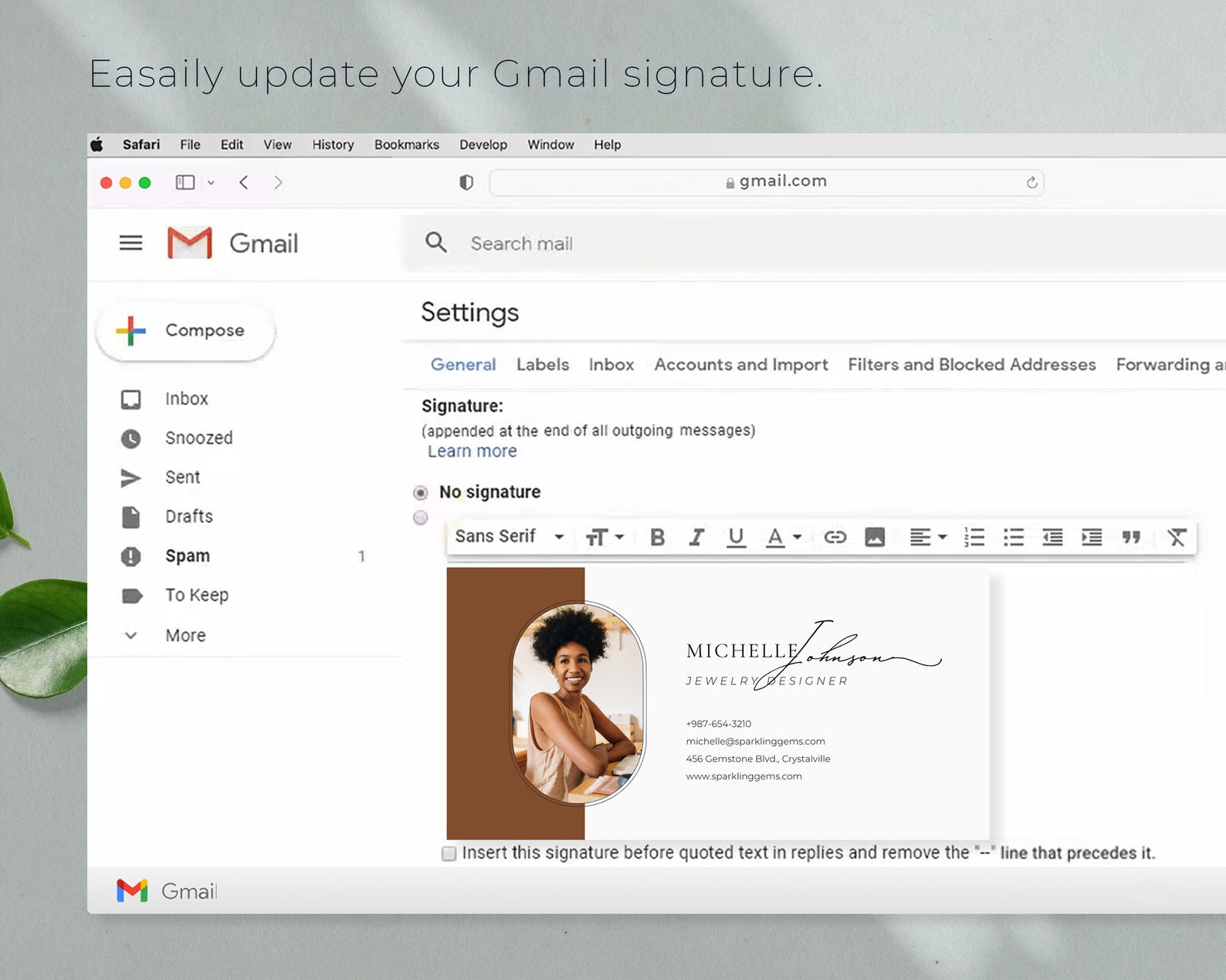 Modern Email Signature Template With Logo/photo, Editable Canva Email ...