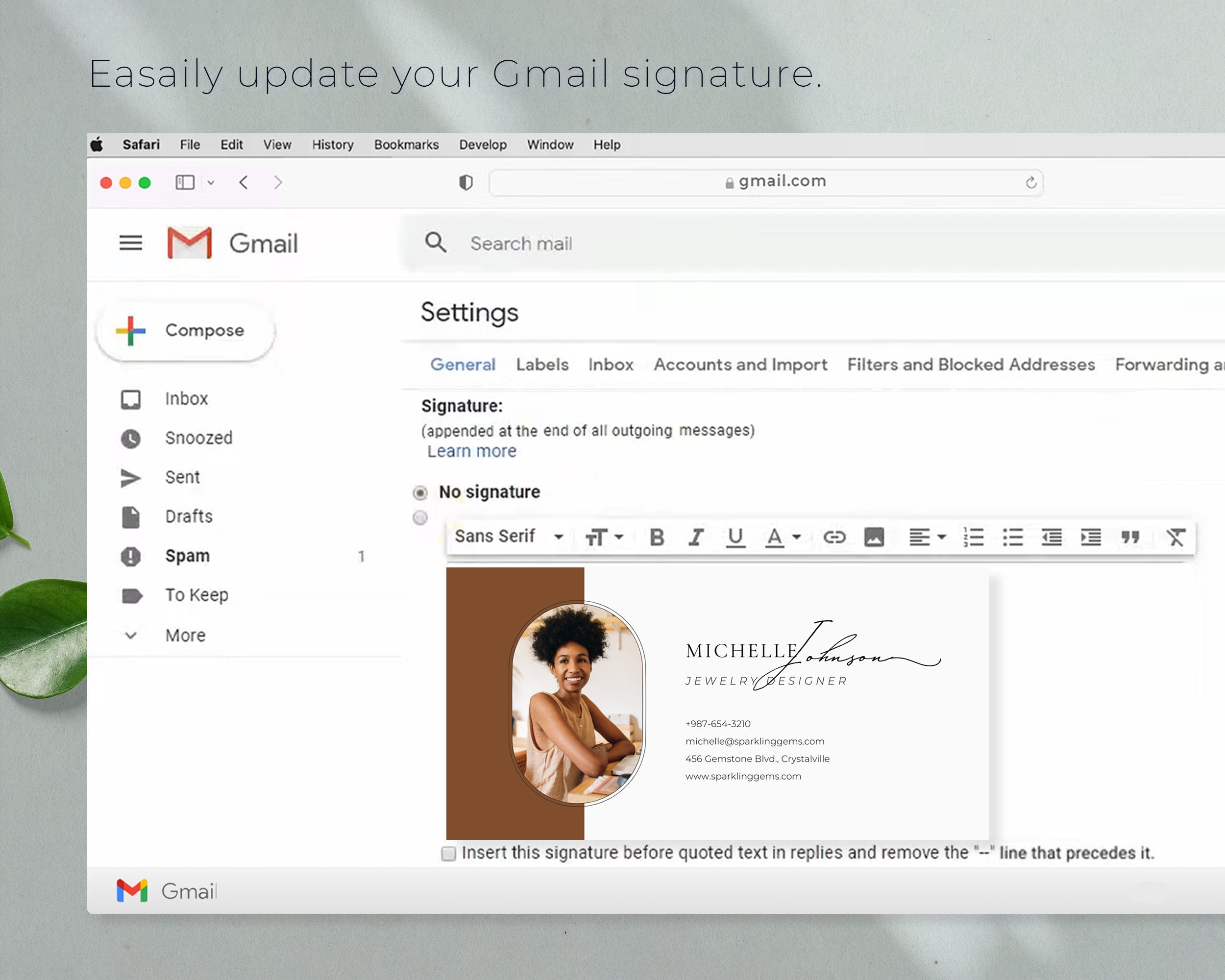 Modern Email Signature Template With Logo/photo, Editable Canva Email ...