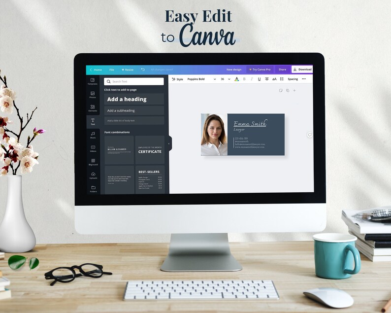 Modern Email Signature Template With Logo/photo, Editable Canva Email Signatureprofessional ...