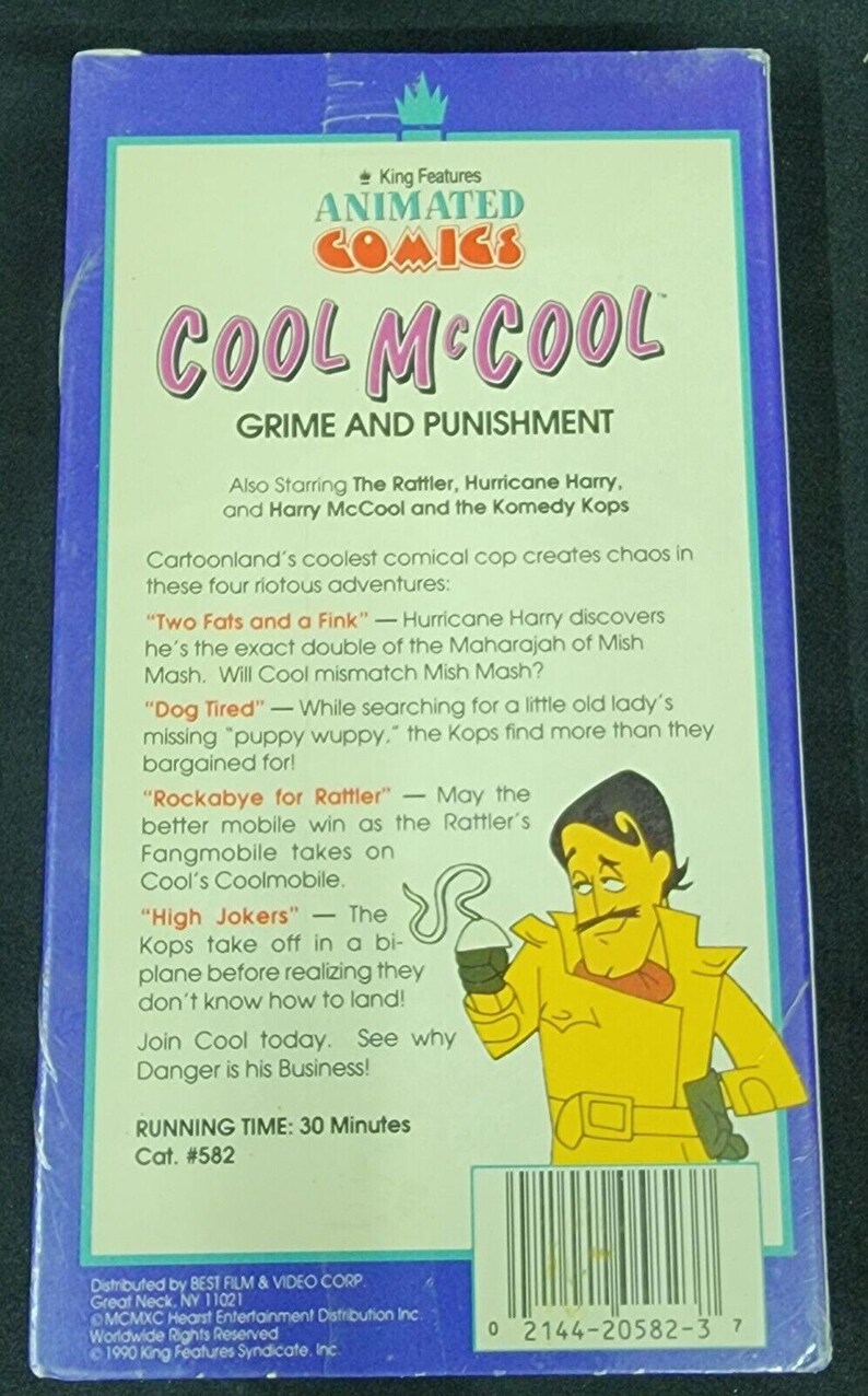 VHS Cool Mccool Grime and Punishment, 1990 Sealed - Etsy