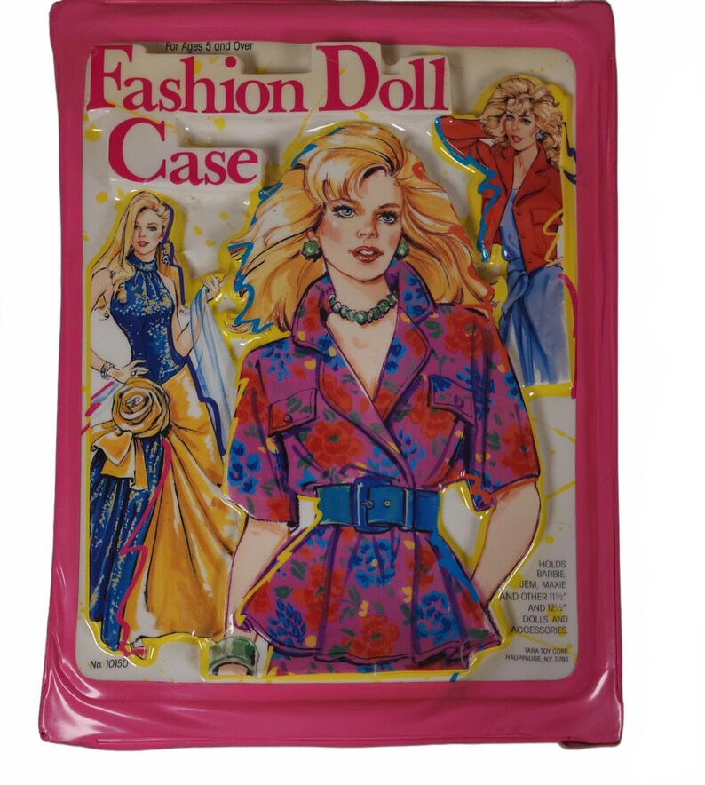 Barbie Clothes & Tara Toy Fashion Doll Case Pink 1980s Holds Barbie Jem ...