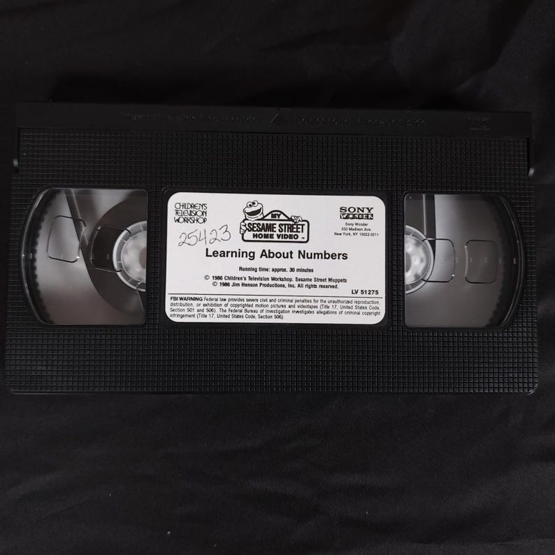 Sesame Street Learning About Numbers VHS 1986 Jim Henson - Etsy
