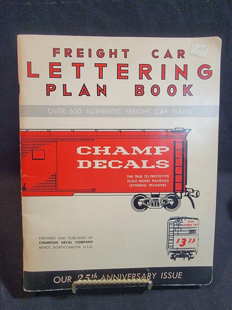 Model Railroad Freight Car Lettering Book Champ Decals 25th Anniversary ...