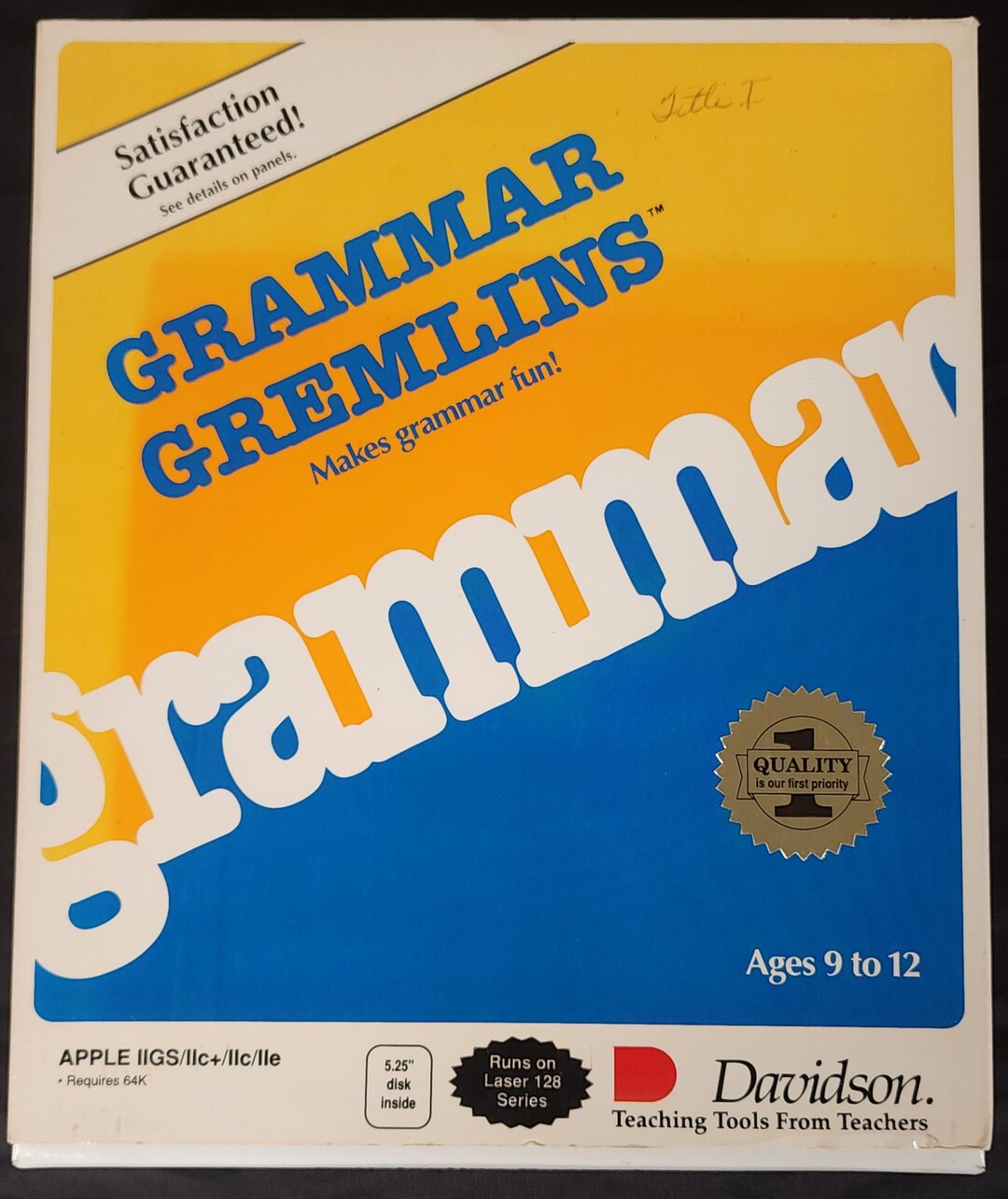 Grammar Gremlins Apple II 5.25" Disks Complete 1990 Davidson - Etsy