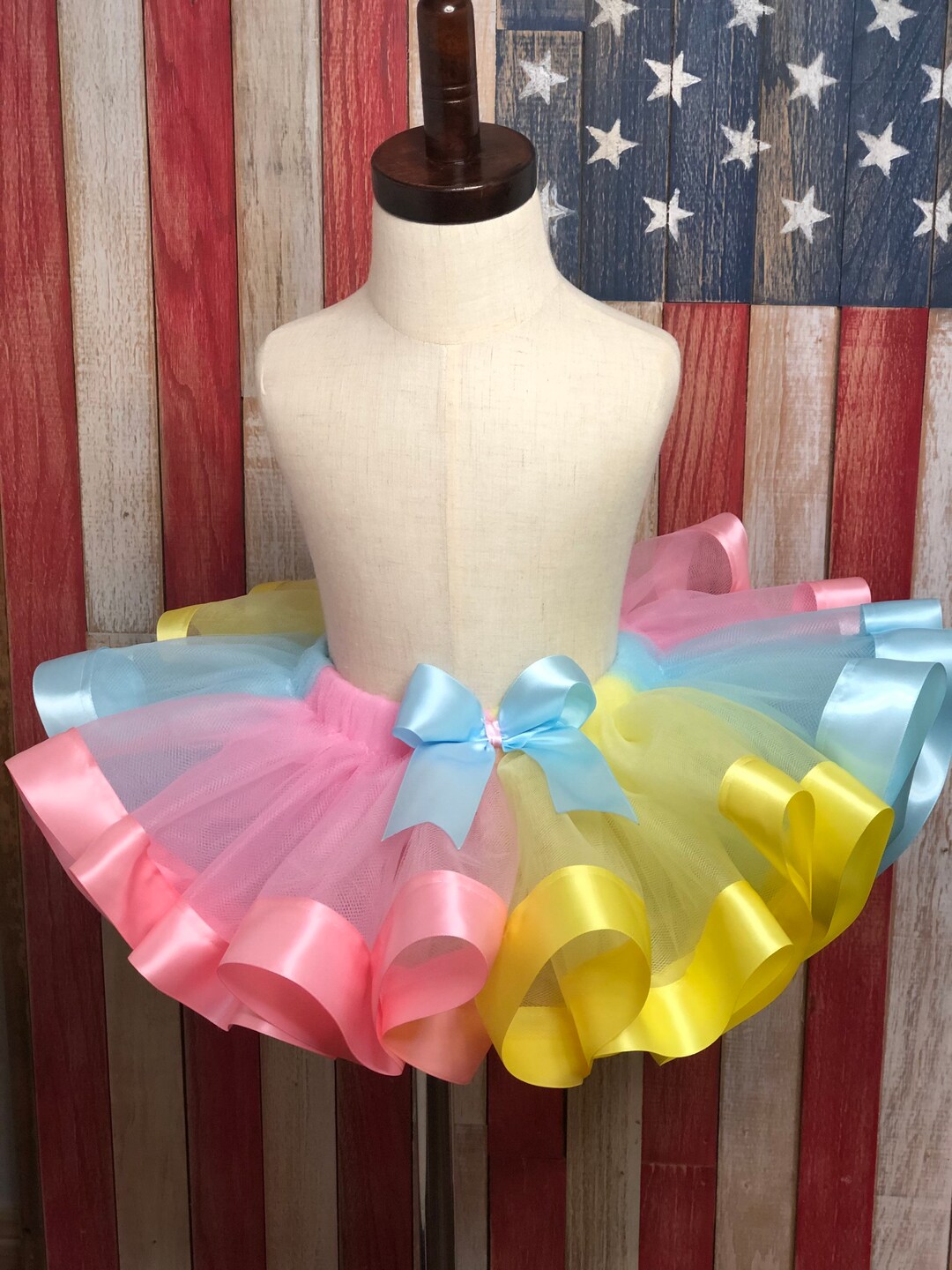 Rainbow Pastel Multicolor Ribbon Tutu Pastel Colors Tutu /birthday Tutu ...