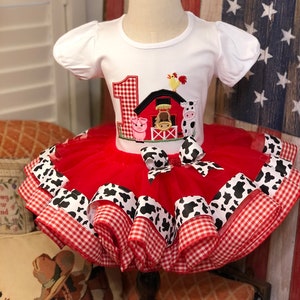 Farm Birthday Outfit - Farm Tutu Outfit - Girl Barn Animals Birthday - Etsy