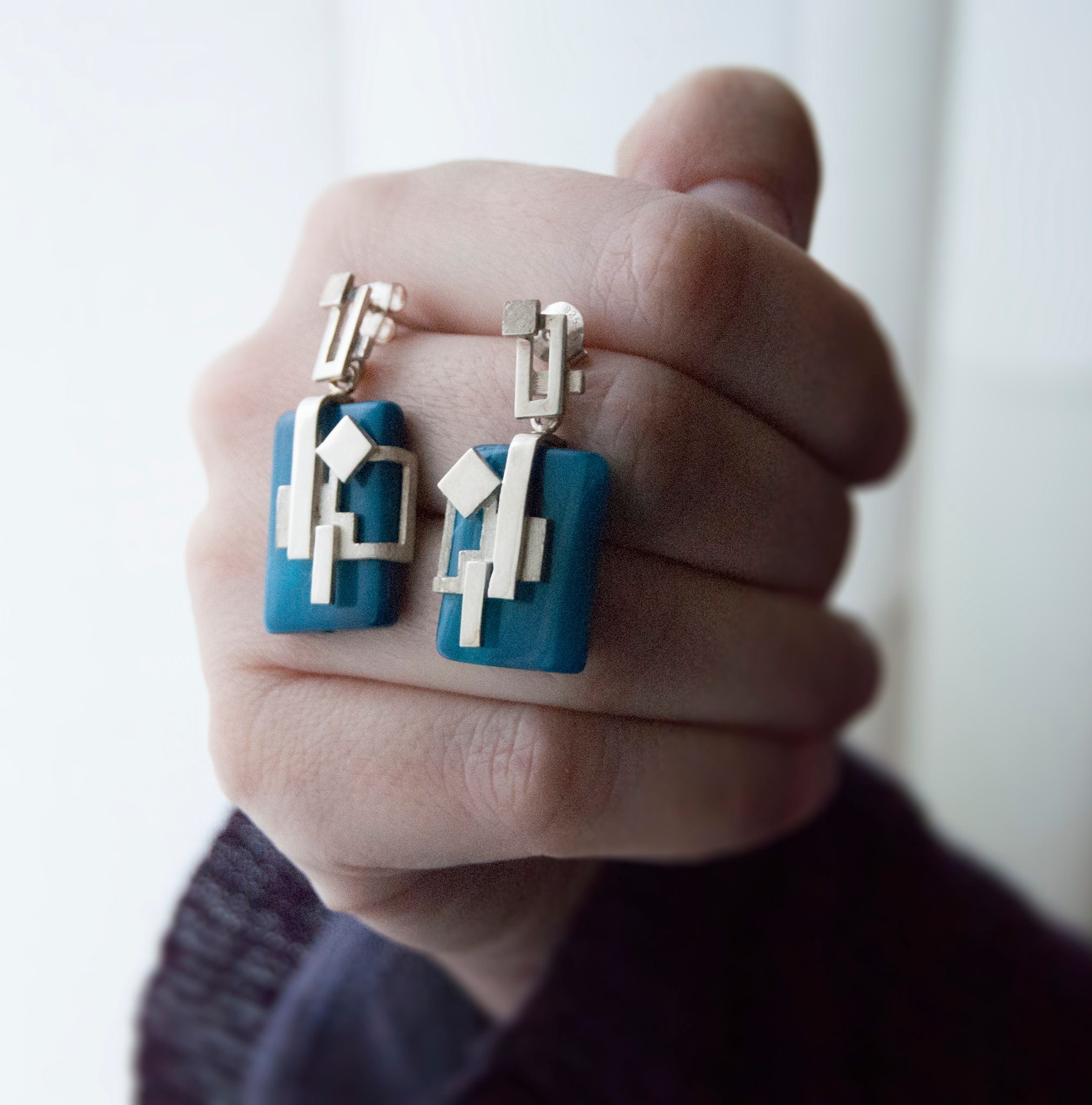 Novelty earring. Fantasy earring. Earring dangle design. Plata - Etsy ...