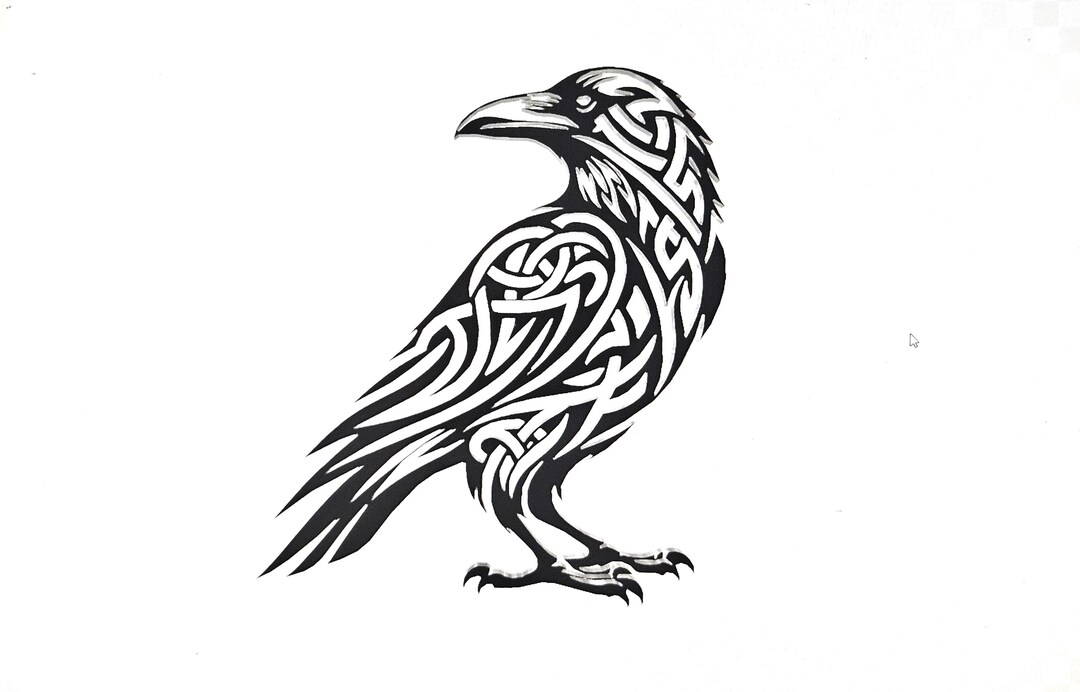 Raven Pagan Gothic Decor Wall Art Biodegradable - Etsy
