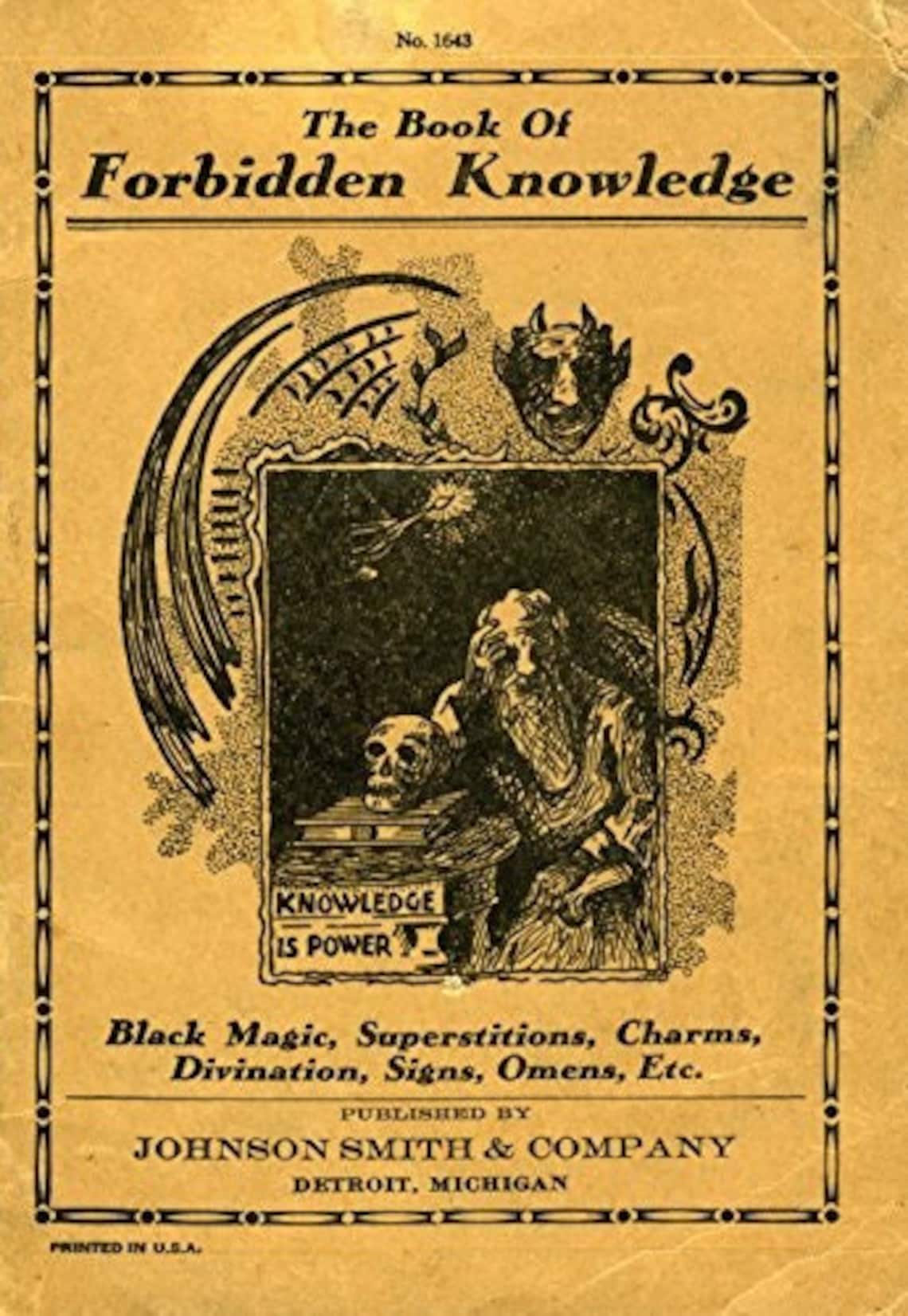 The Book of Forbidden Knowledge 1920 Demonology Witchcraft | Etsy