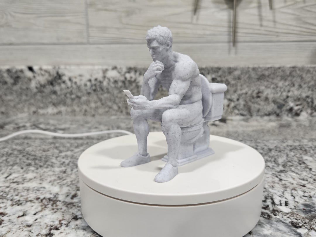 3D Printed Thinker Toilet Figurine - Funny Office Bathroom Decor - Etsy