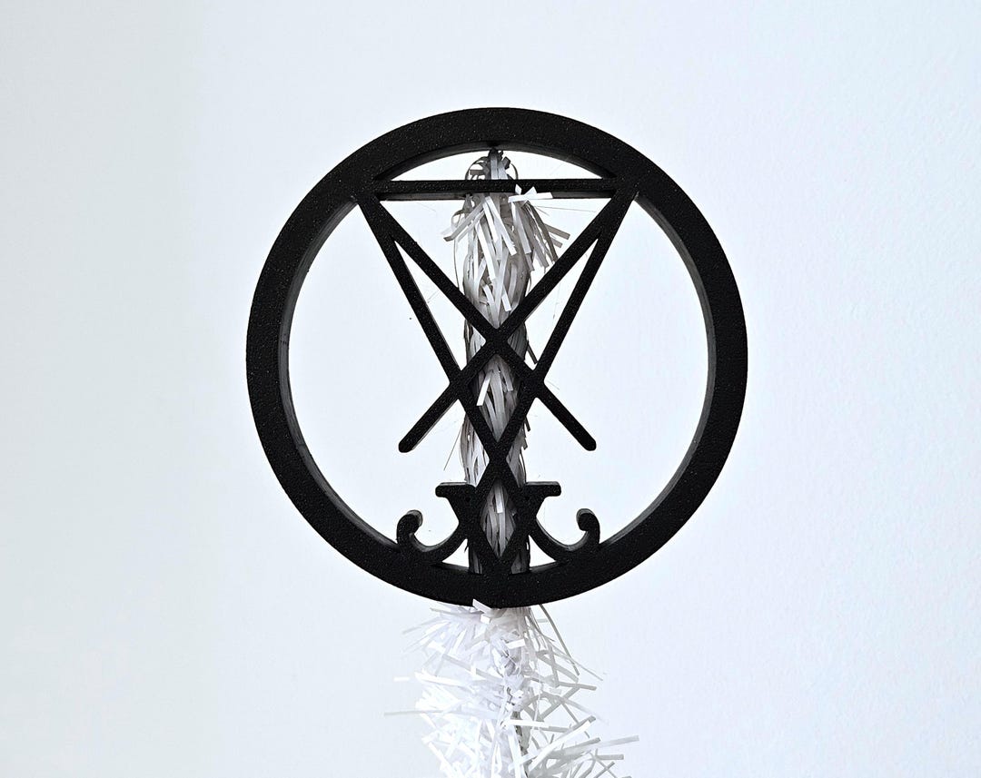 Lucifer Sigil Yule Tree Topper Wicca Decor Pagan Goth Decor - Etsy