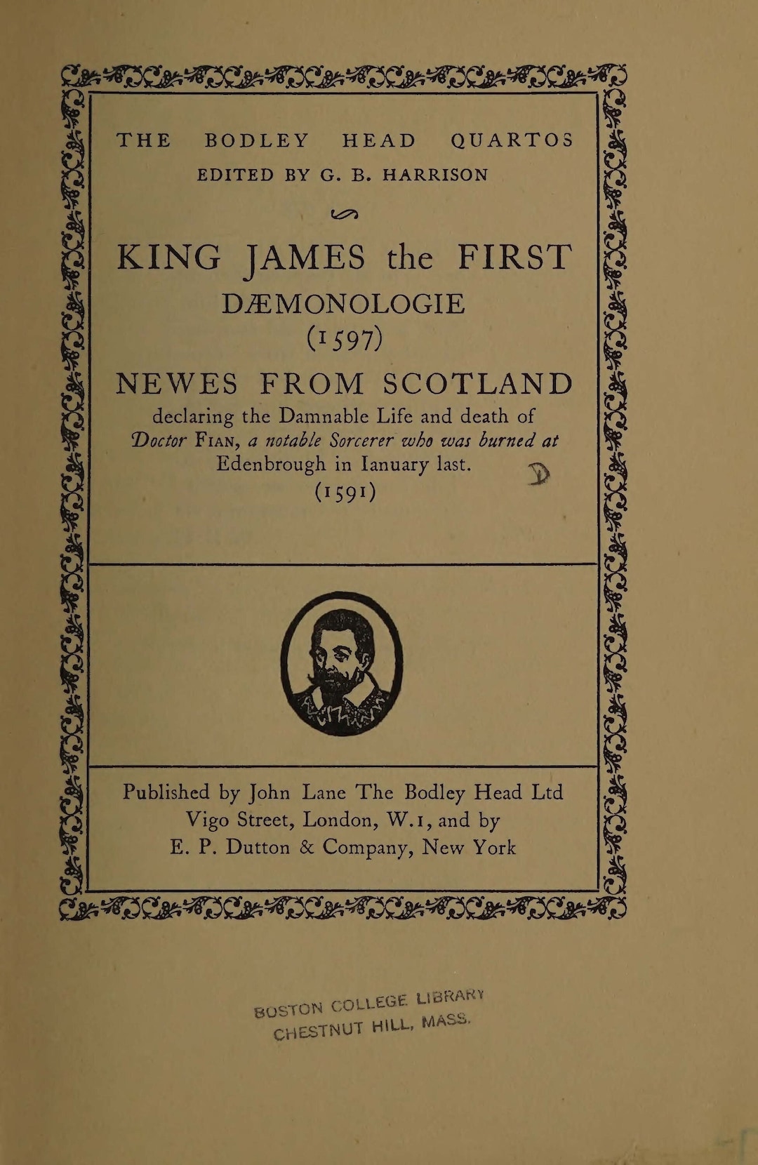 Daemonologie by King James the First (1924 Edition) Demonology ...