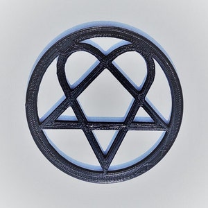 Heartagram Wicca Pagan Gothic Decor Wall Art Sigil Altar Biodegradable ...