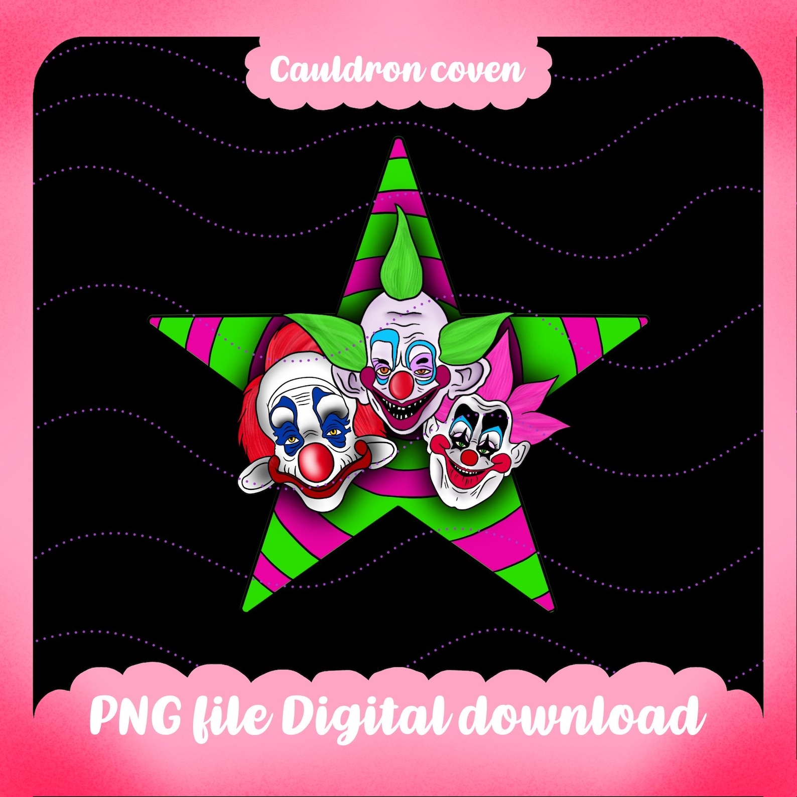 Killer Clowns, Space Klowns, Horror, Png File, Downloadable File for ...