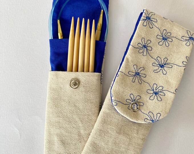 Knitting Needle Sleeve With Two Pockets. Keep a Set of Double Point ...