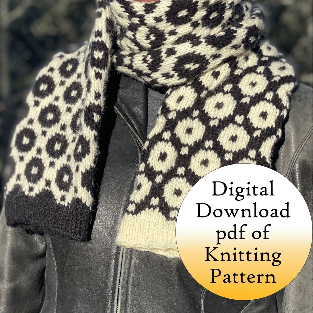 Knitting Pattern for Spot on Tube Scarf, Digital Download, Winter Scarf ...