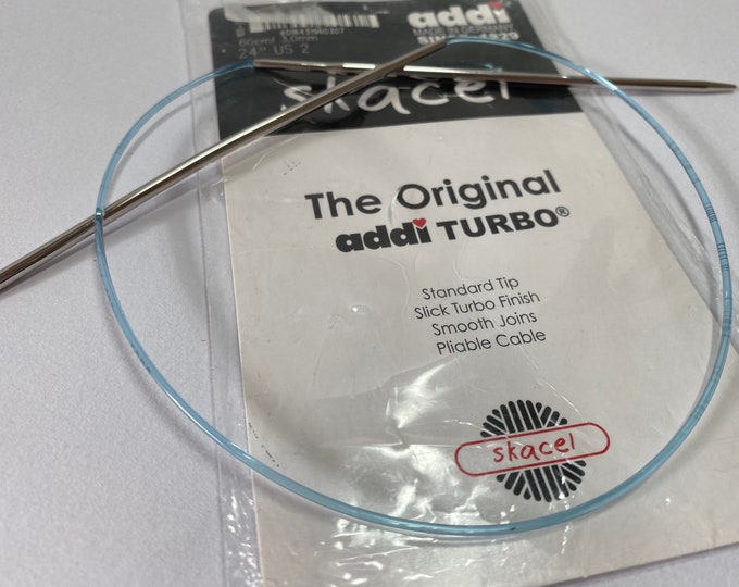 Addi Turbo Circular Knitting Needle, Size US 2, 24” Long. Made in ...