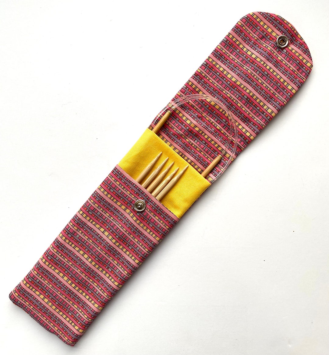 Handmade Knitting Needle Case: Double Pocket Organizer - Etsy