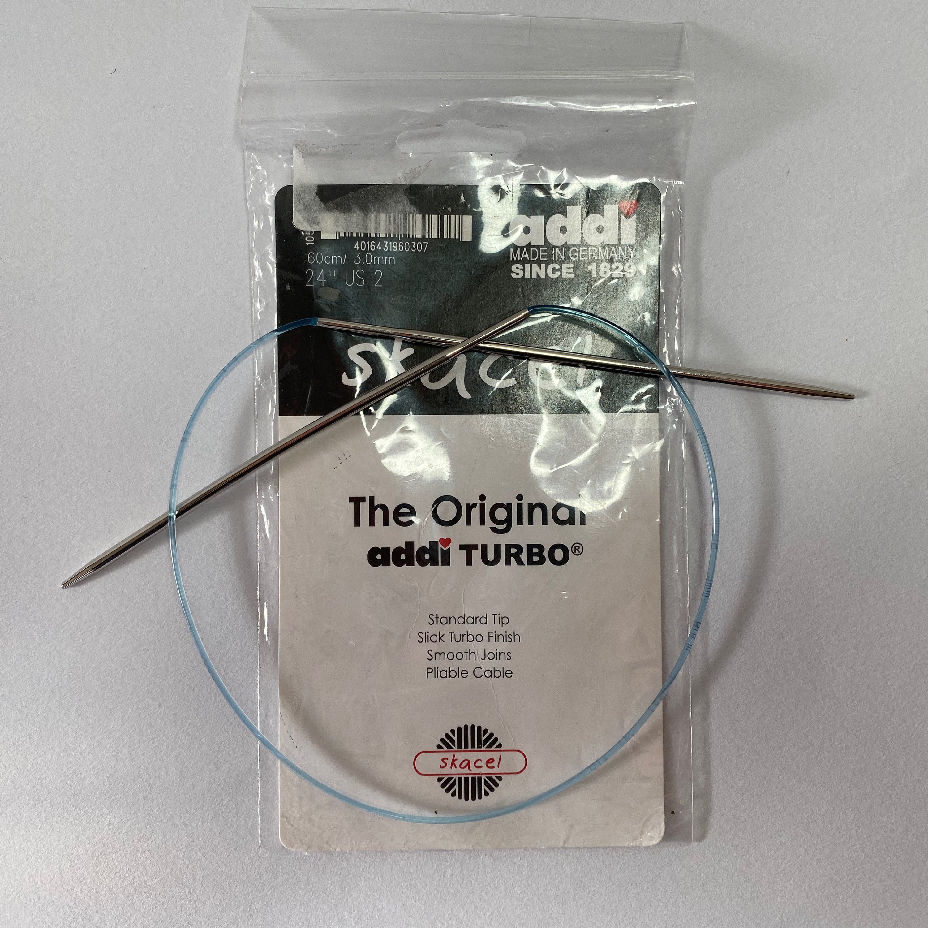 Addi Turbo Circular Knitting Needle, Size US 2, 24 Long. Made in ...