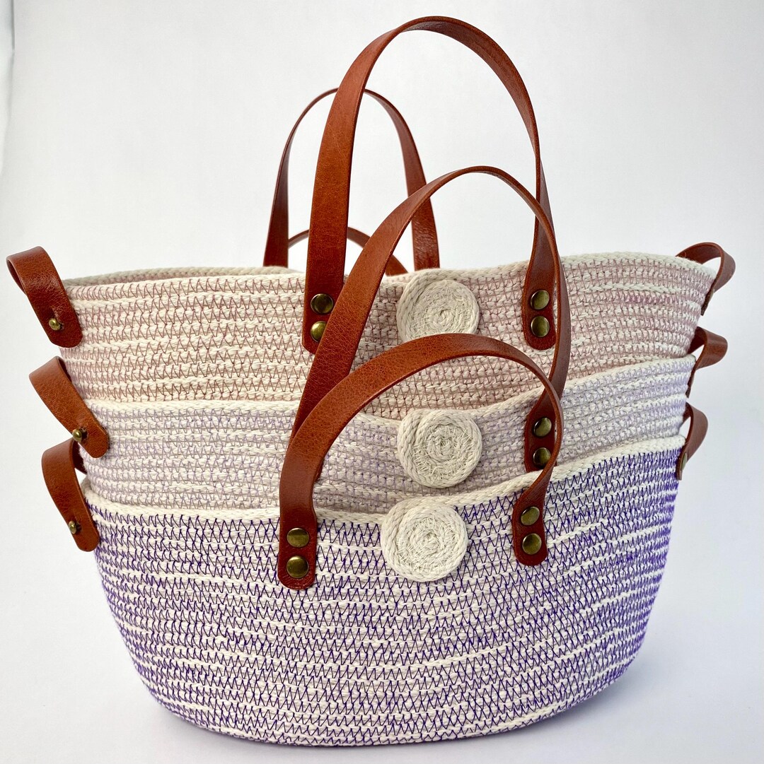 Purple 'untangle My Yarn' Bowl, Knitting Project Bag, Yarn Management ...