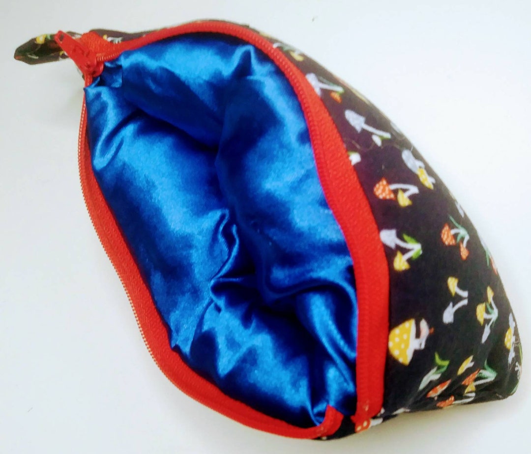 Navy Blue Mushroom Padded Bag - Etsy