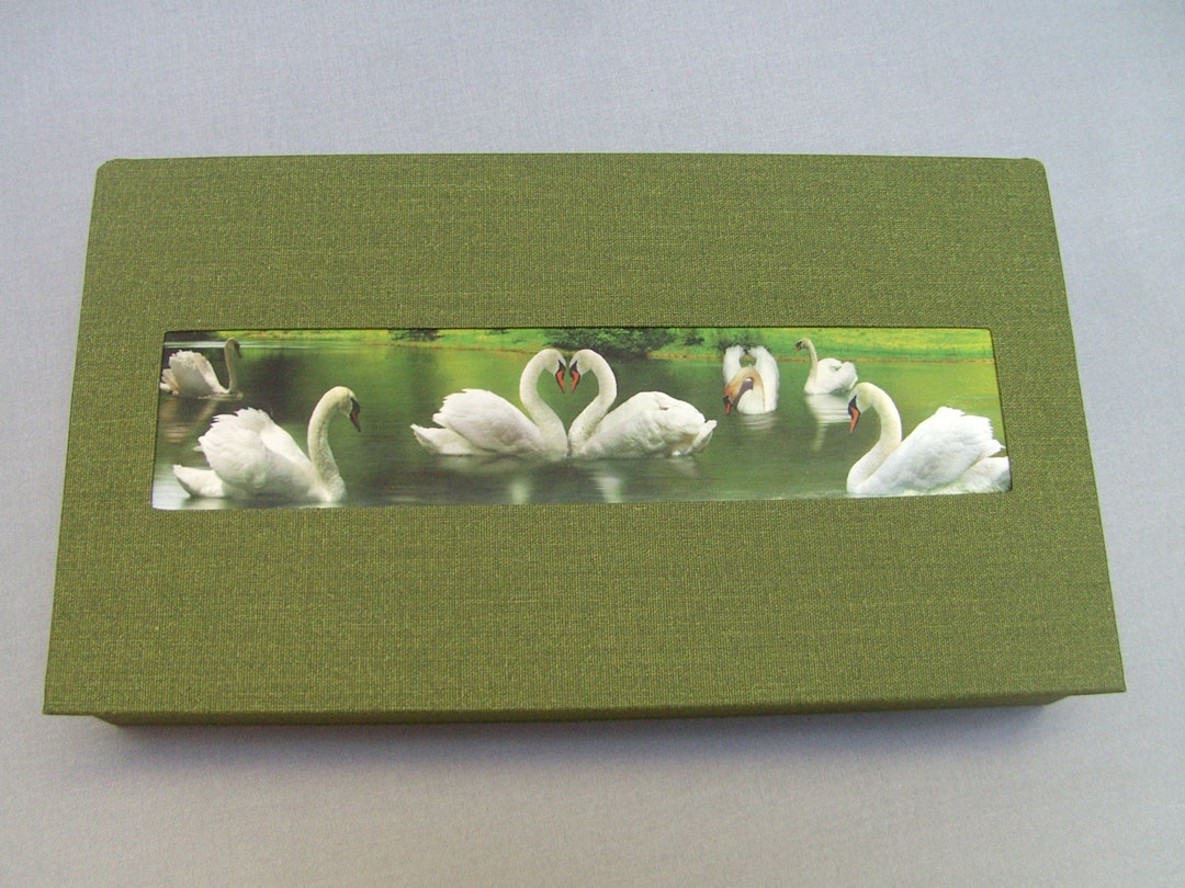 Swan Lake Box With Hinged Lid, Handmade Unique Piece - Etsy