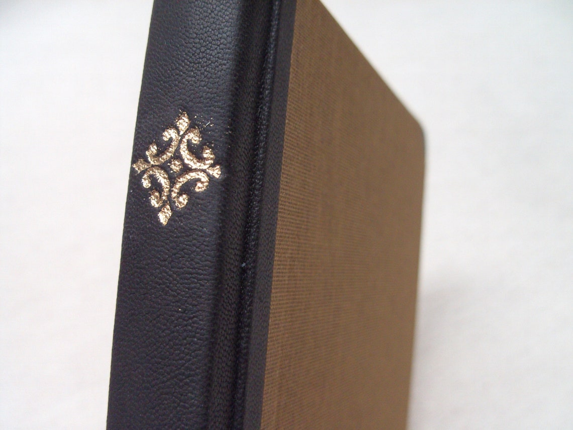 Handmade Half Leather Binding. Notebook Lined, Brown - Etsy