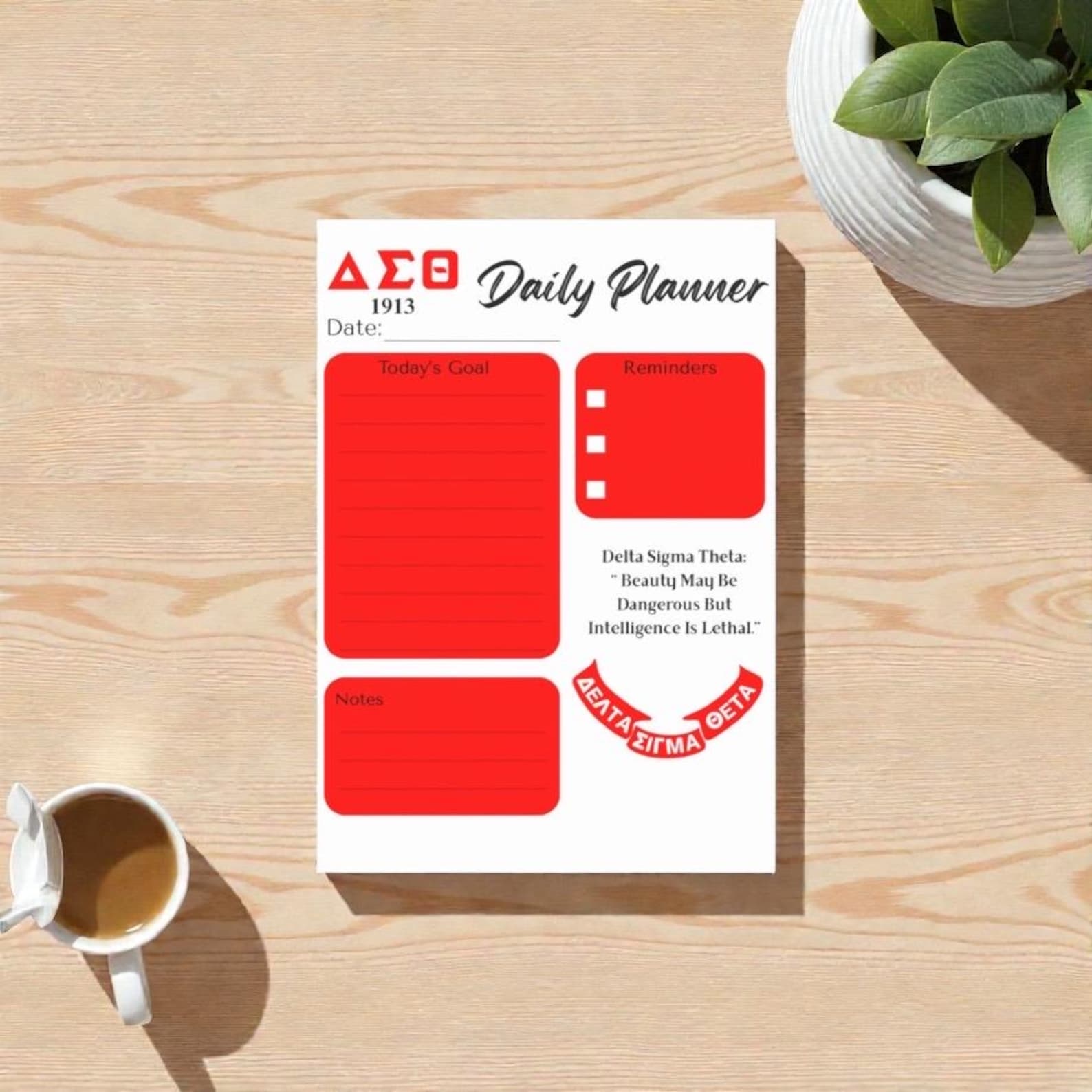 Delta Sigma Theta Daily Planner - Etsy