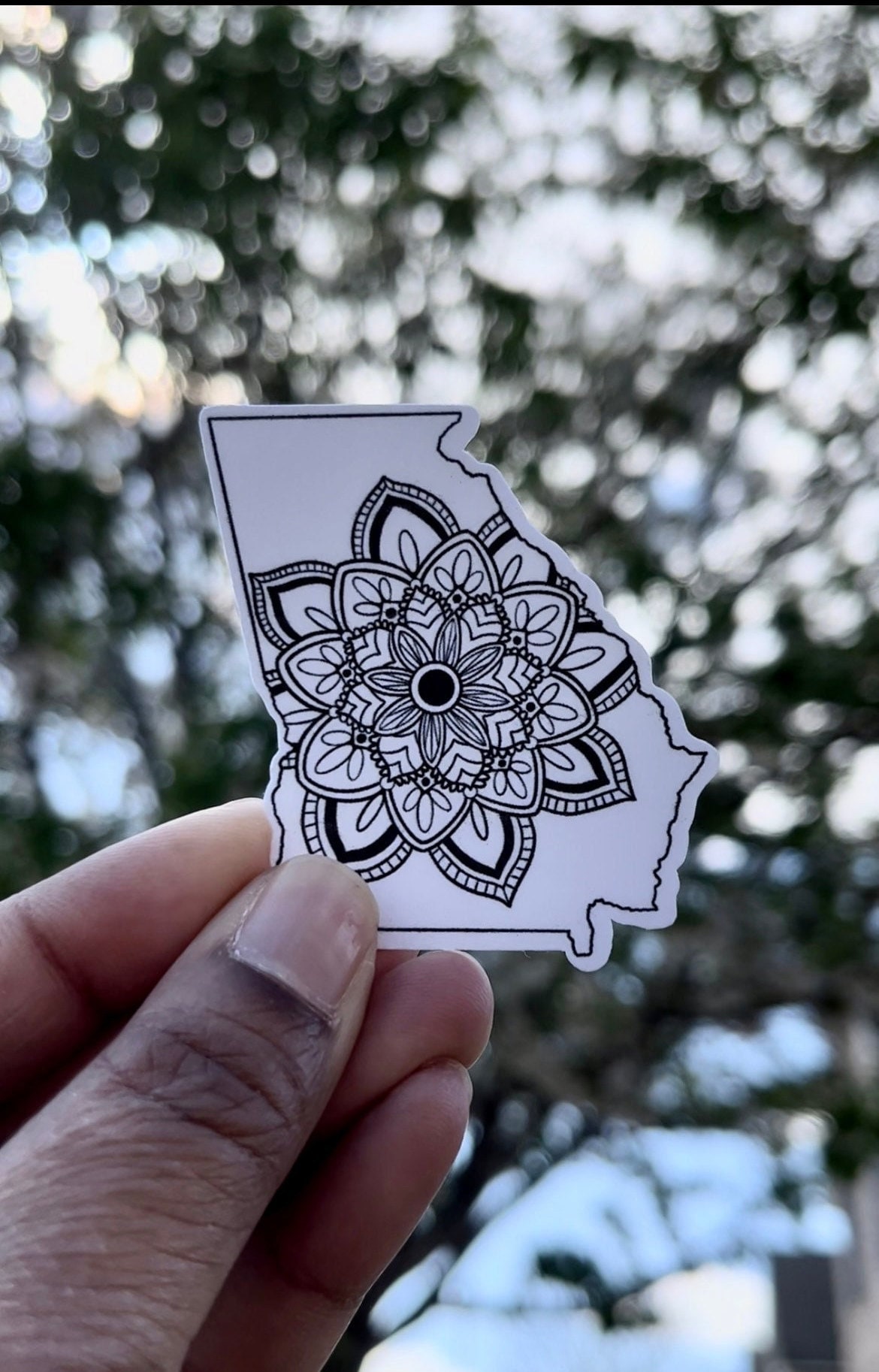 Georgia Zentangle Sticker - Etsy