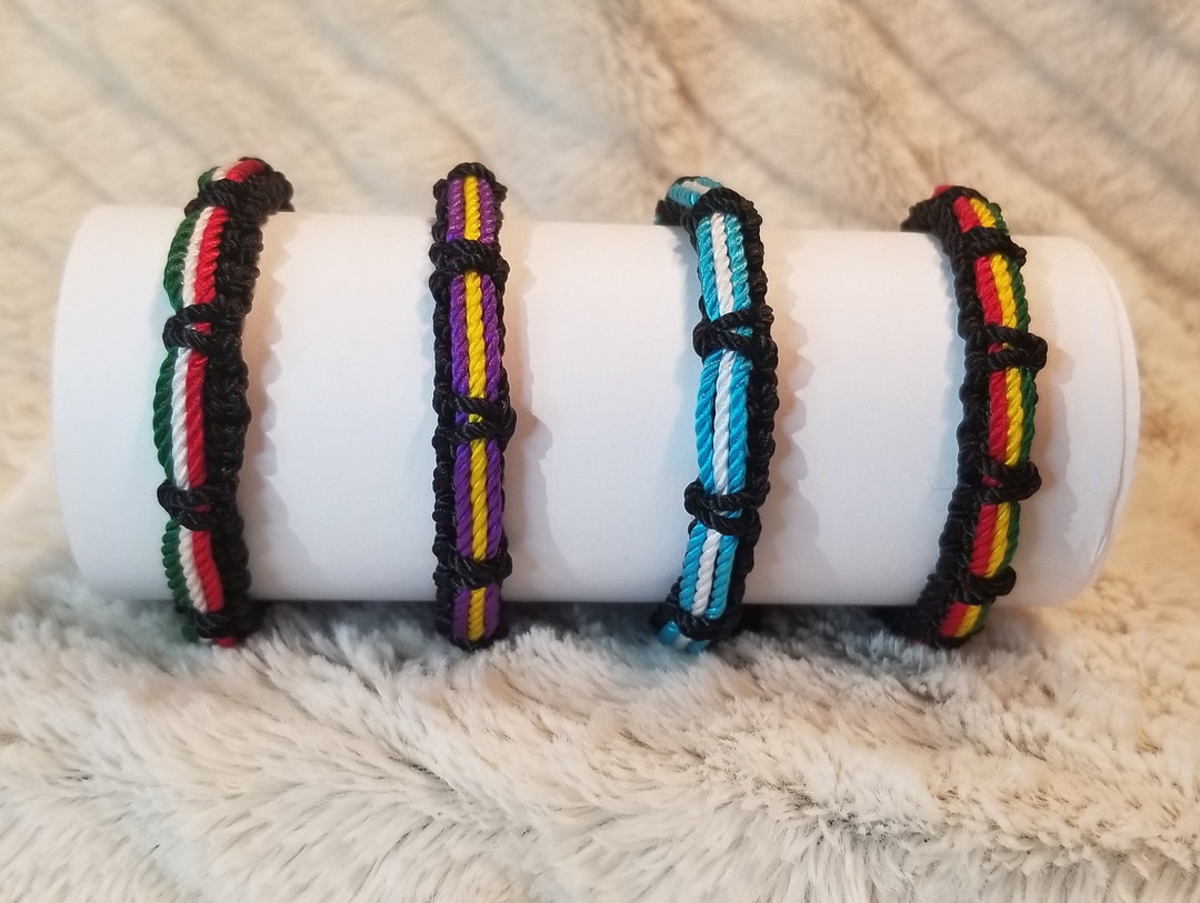 Nylon String Bracelet, Tri-colored Nylon Bracelet - Etsy