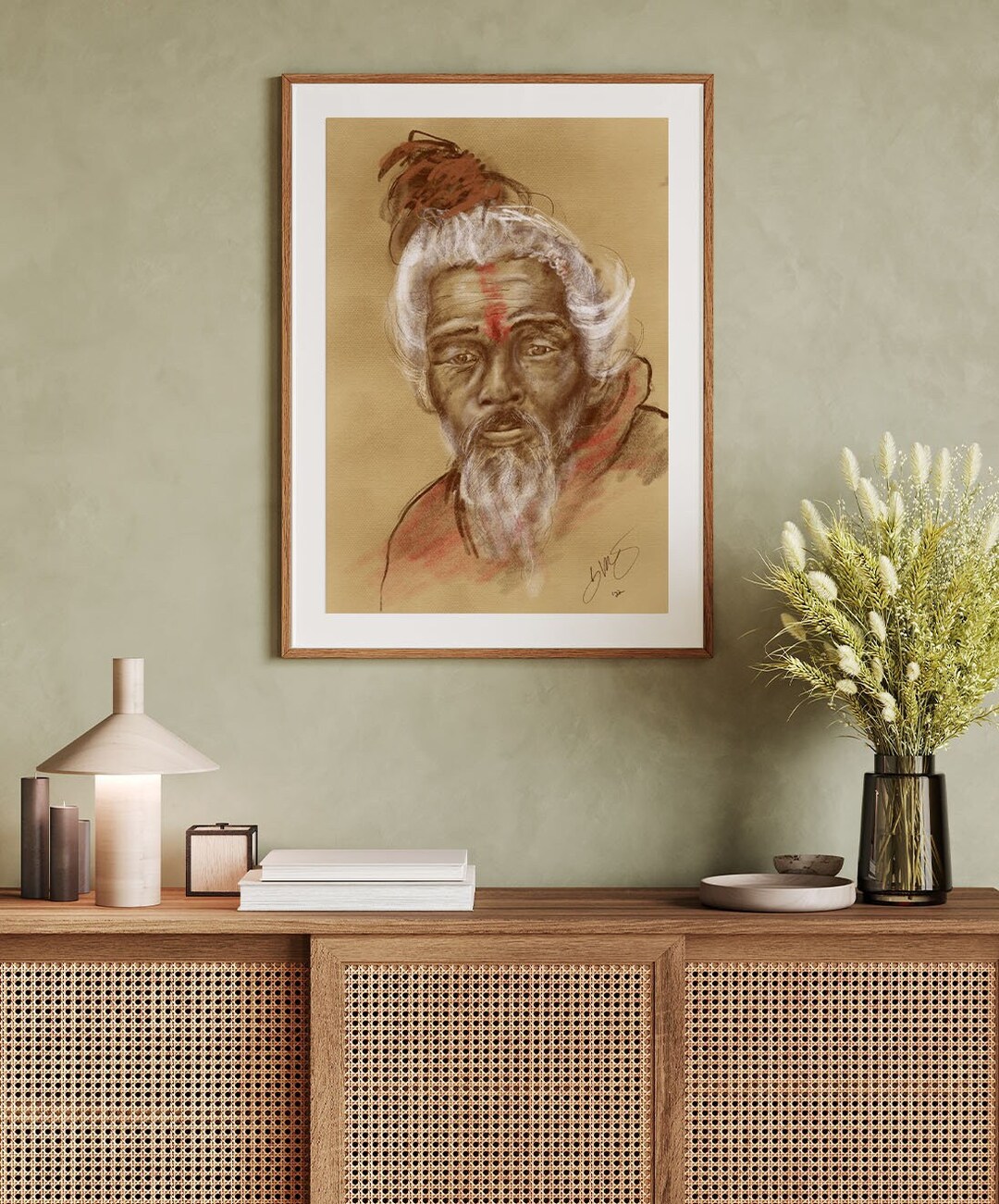 Nepali Sadhu Drawing 1 Print - Etsy