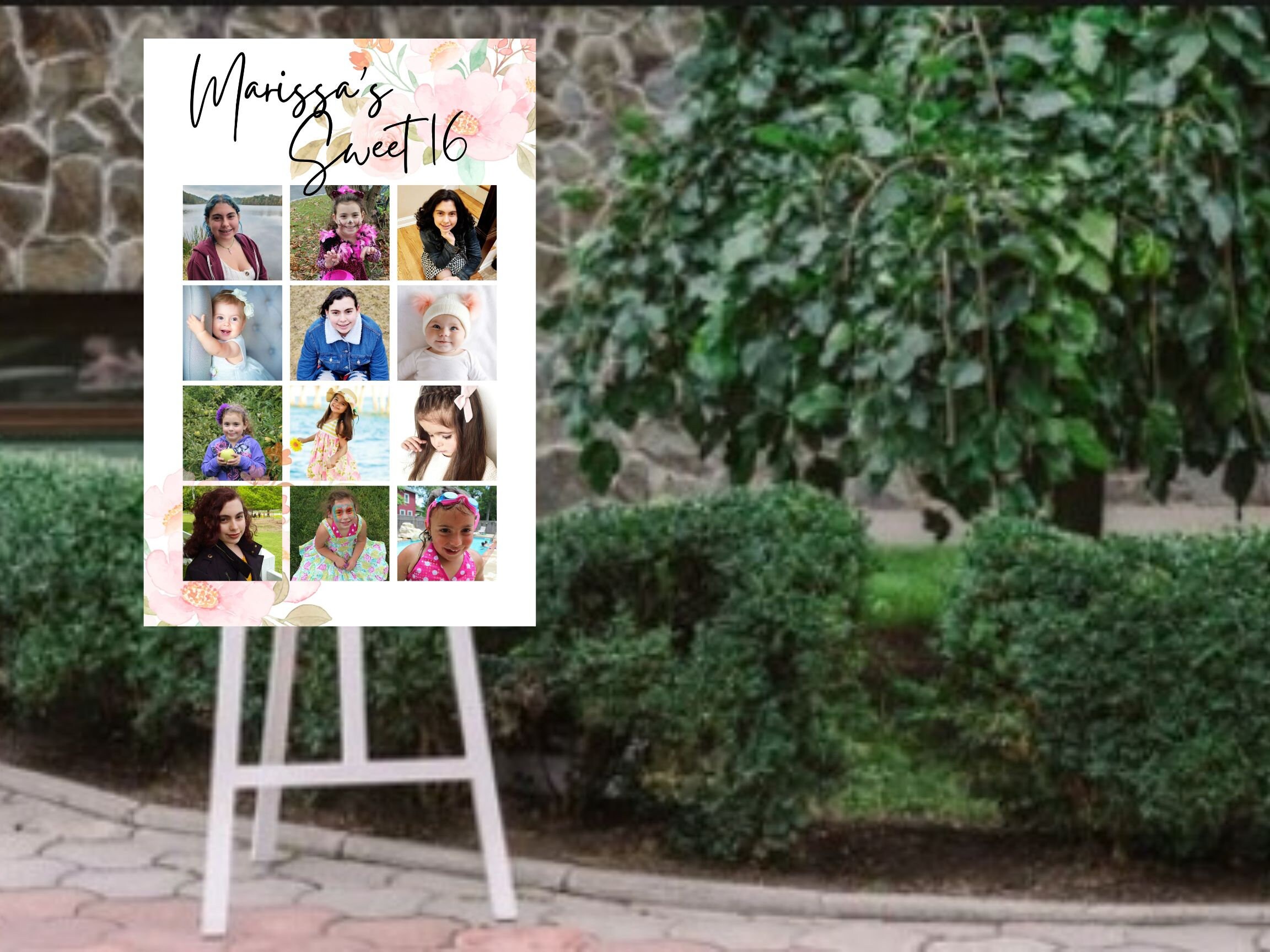 Birthday Photo Board, Sweet 16 Photo Board, Quinceañera Photo Board ...