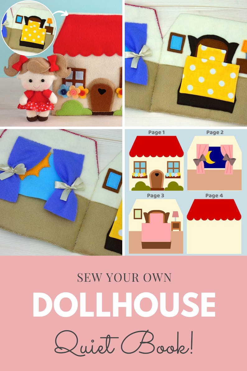 PDF Dollhouse Quiet Book Sewing PATTERN & Tutorial | Etsy Australia