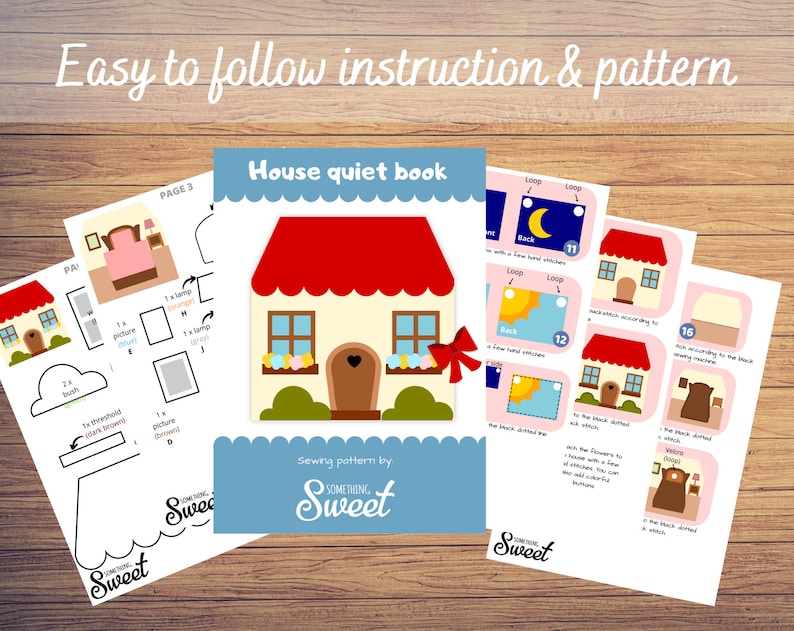 PDF Dollhouse Quiet Book Sewing PATTERN & Tutorial - Etsy Canada