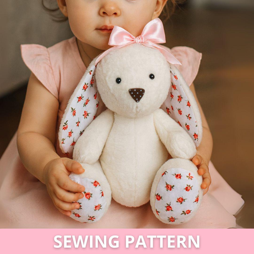 Memory Bunny Sewing PATTERN & Video Tutorial- Pattern for Bunny, Soft ...