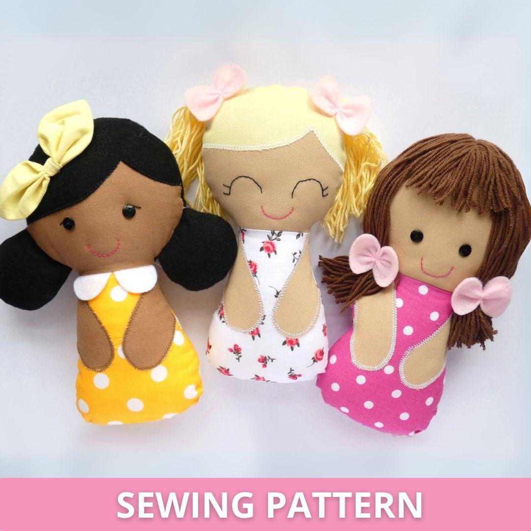 PDF Simple Rag Doll Sewing PATTERN & Tutorial - Doll Pattern for ...