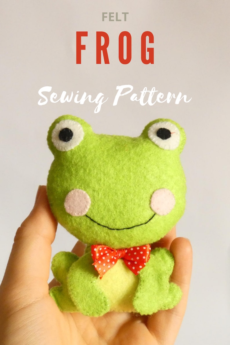 PDF Felt Frog Sewing PATTERN & Tutorial Stuffed Animals - Etsy