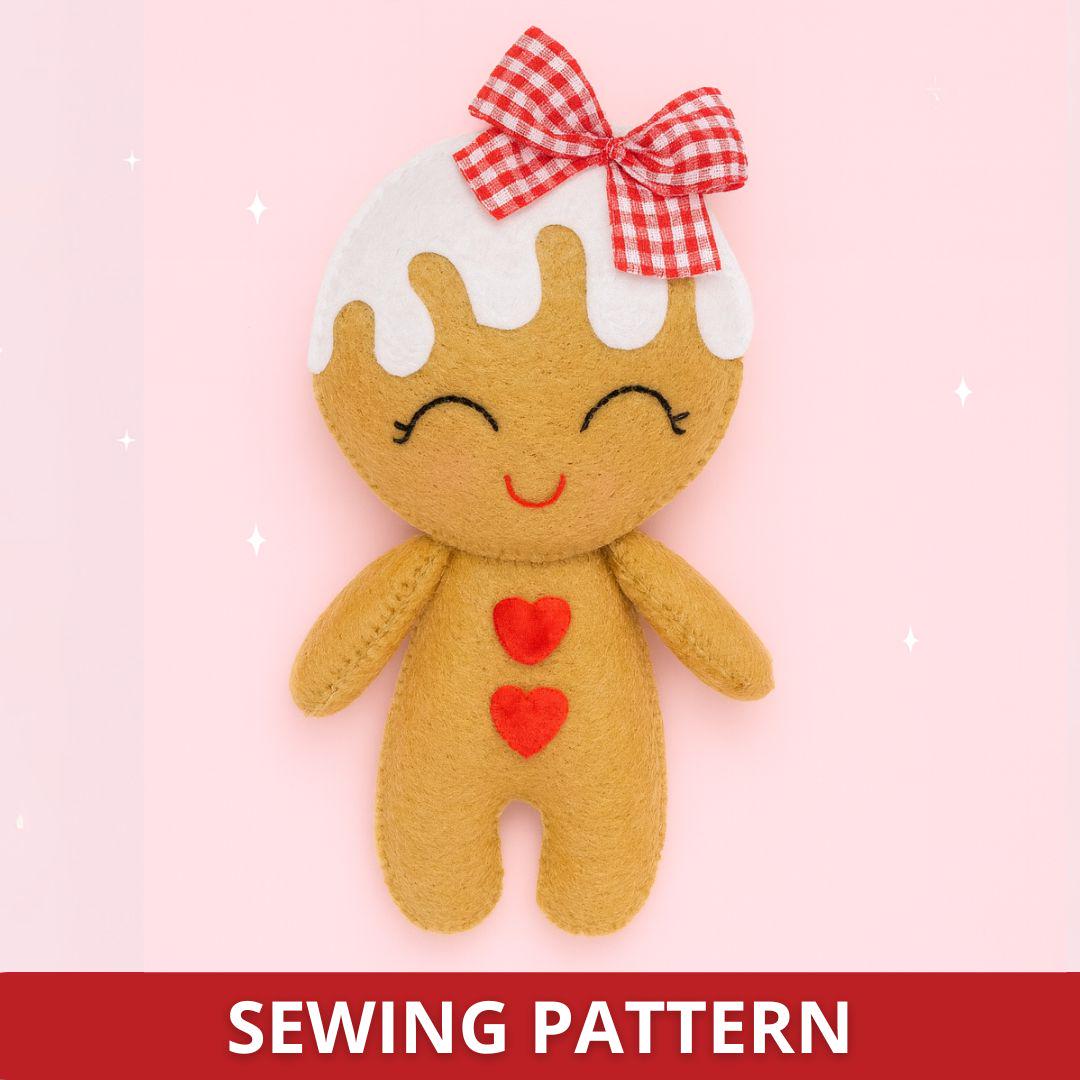 Gingerbread Man Felt Ornament Pattern – Christmas PDF Sewing Pattern ...