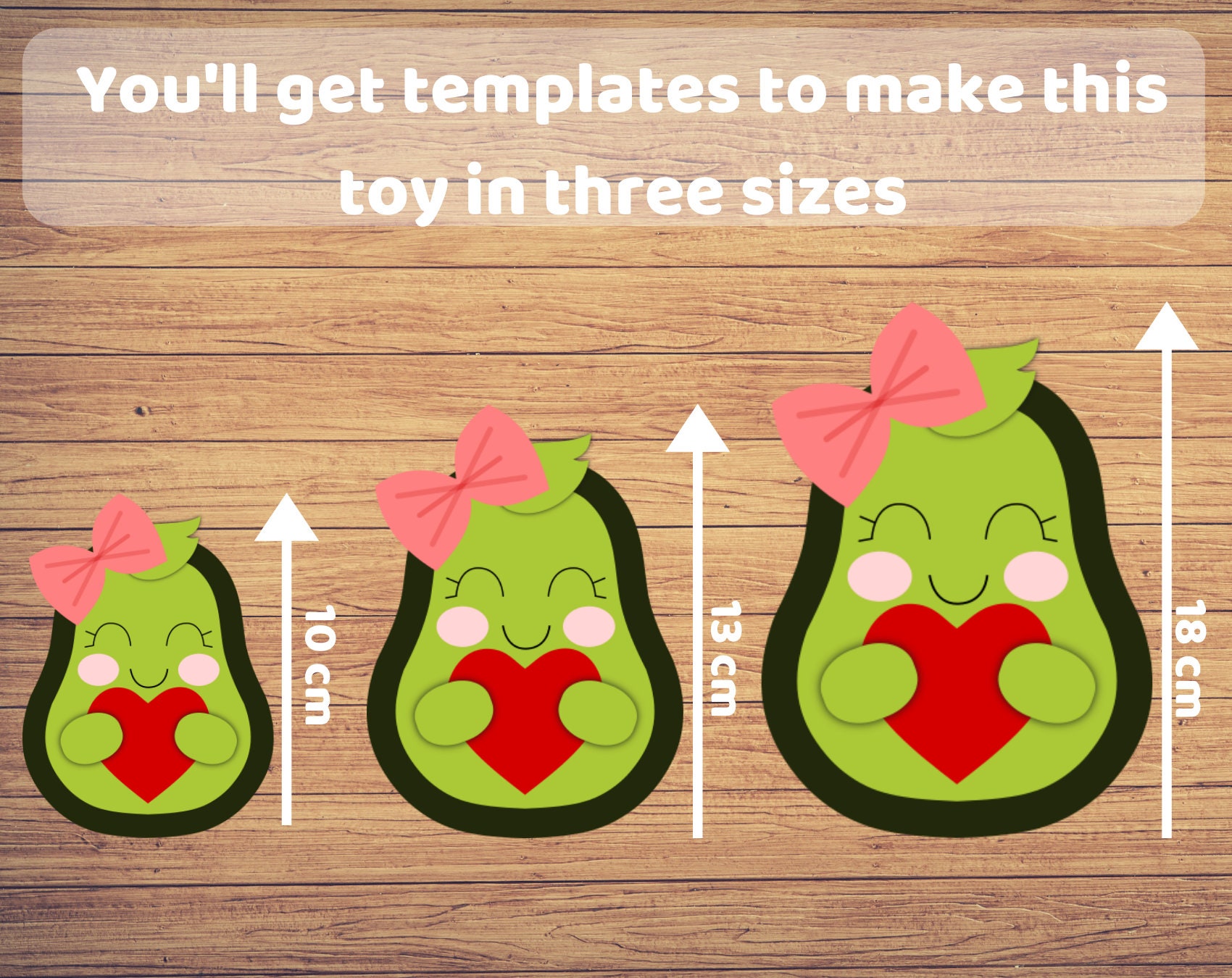 SVG PDF Felt Avocado in Love Sewing PATTERN & Tutorial Felt - Etsy