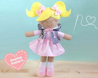 Felt Rag Doll Hand Sewing PATTERN & Tutorial - Etsy