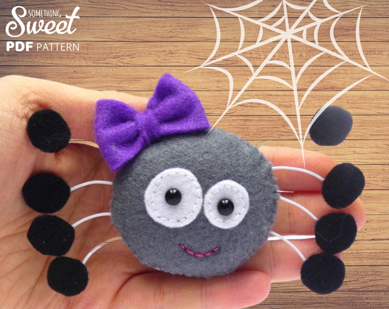 PDF Felt Halloween Spider Sewing PATTERN & Tutorial - Etsy Canada