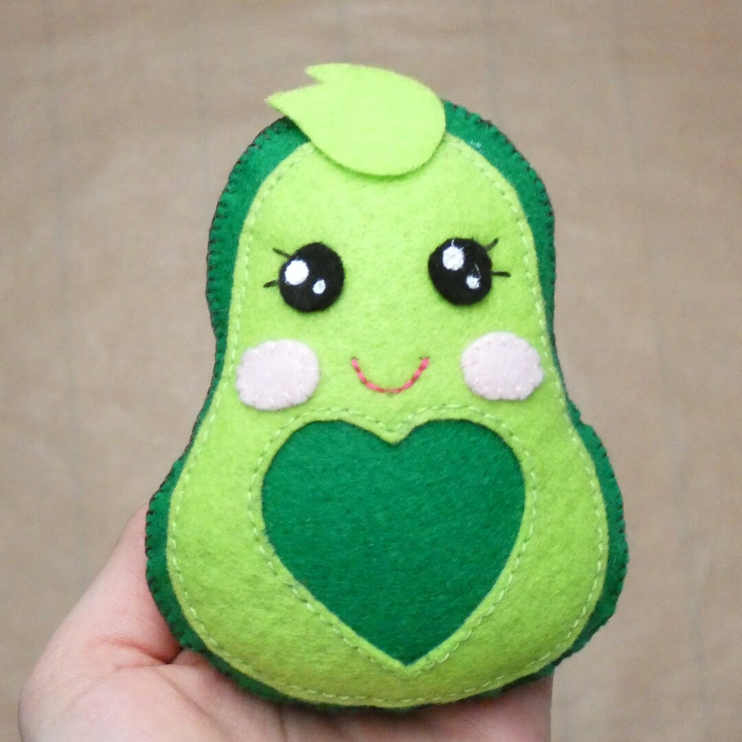 SVG PDF Felt Avocado in Love Sewing PATTERN & Tutorial Felt - Etsy Canada