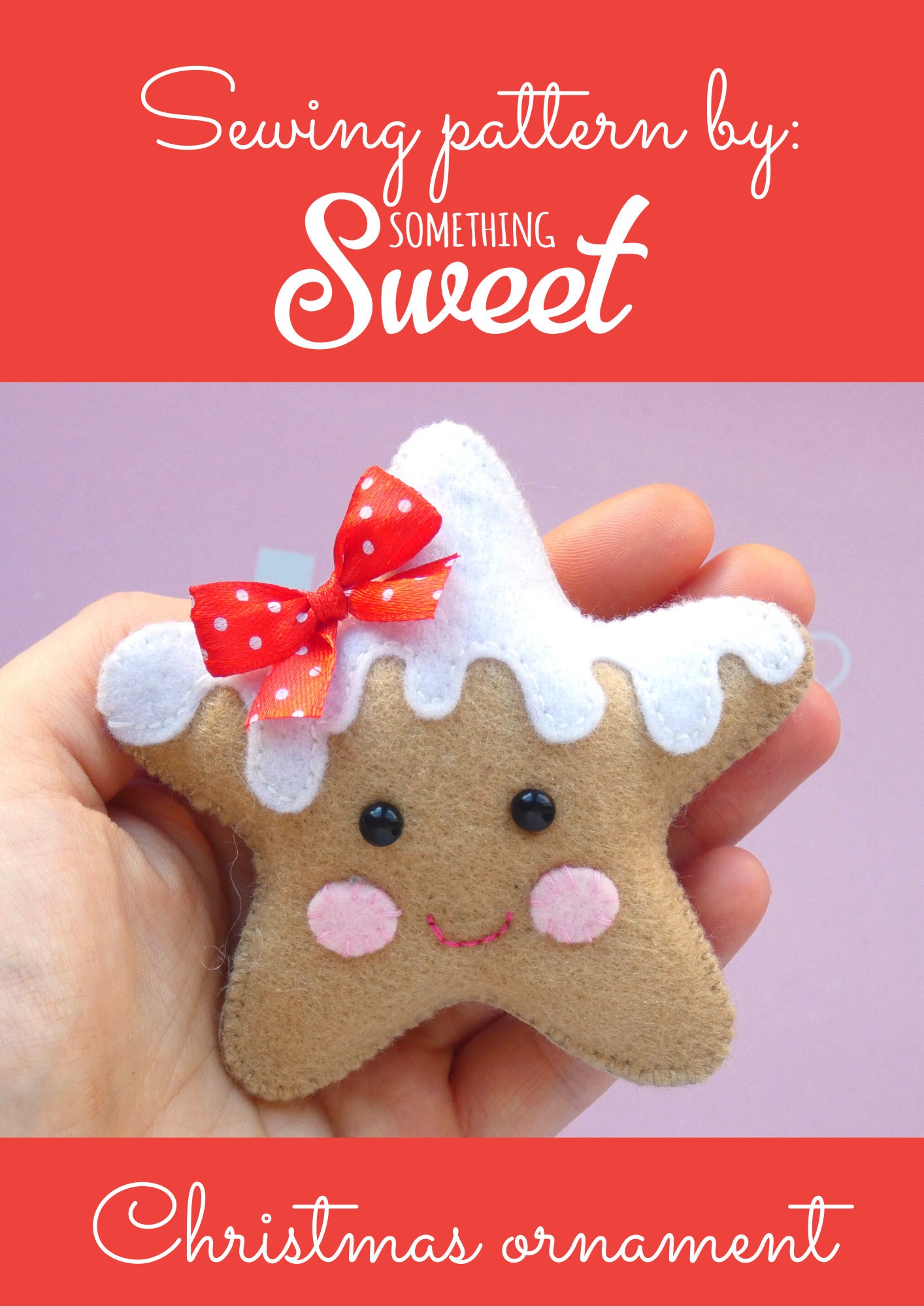 Sewing PATTERN PDF Set of 3 Gingerbread Felt Christmas - Etsy UK