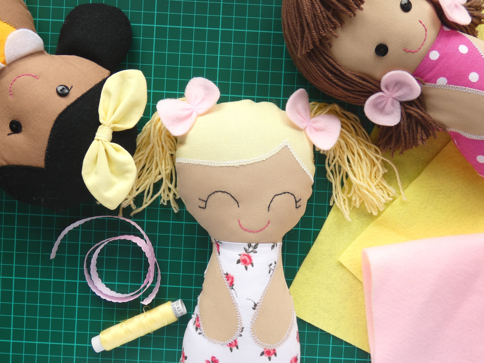 PDF Simple Rag Doll Sewing PATTERN & Tutorial - Doll Pattern for ...