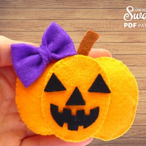 Halloween Pumpkin Felt Sewing PATTERN PDF - Easy Felt Sewing Project ...