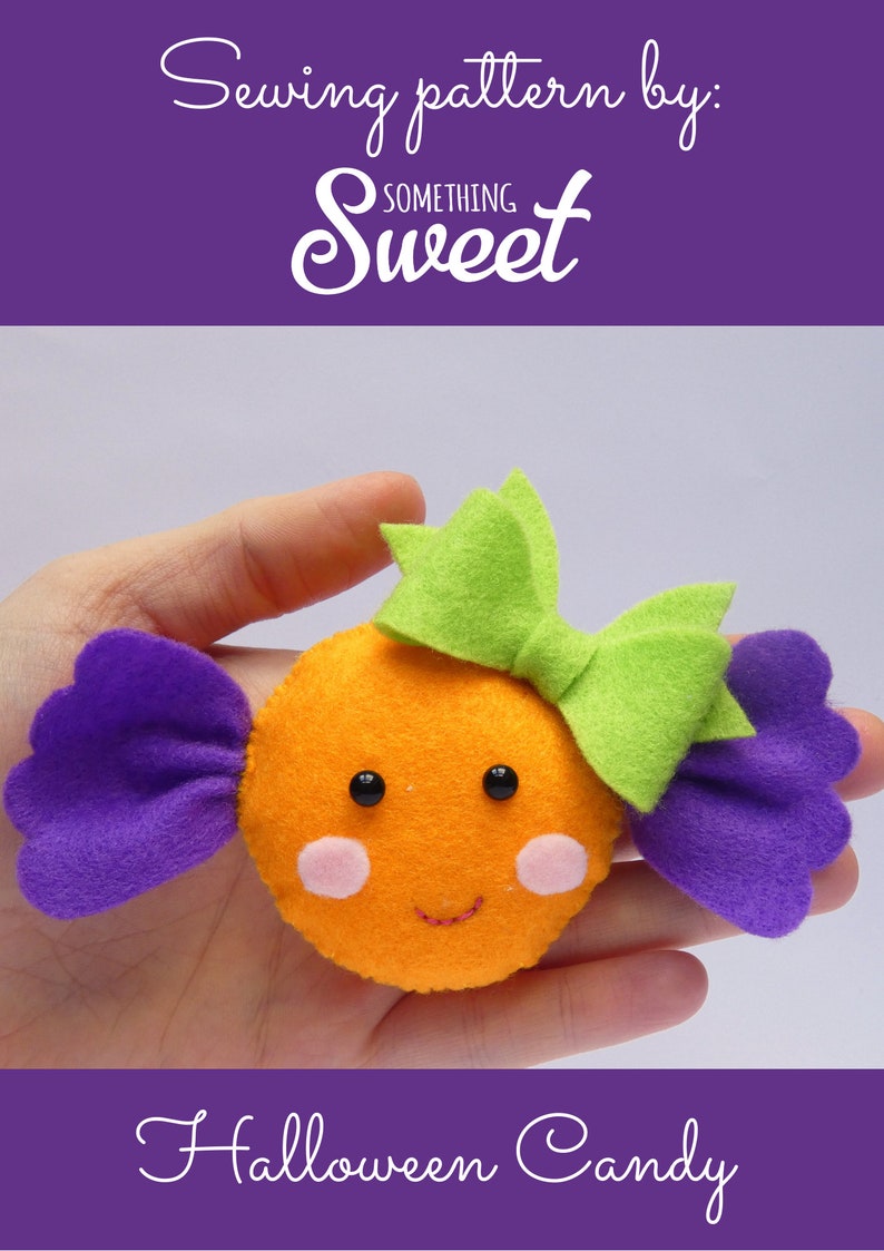 PDF Felt Halloween Candy Sewing PATTERN & Tutorial Halloween - Etsy
