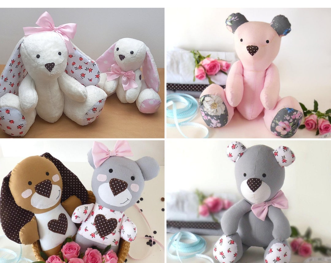 PDF Memory Teddy Bear Sewing PATTERN & Tutorial - Pattern for Bear Made ...