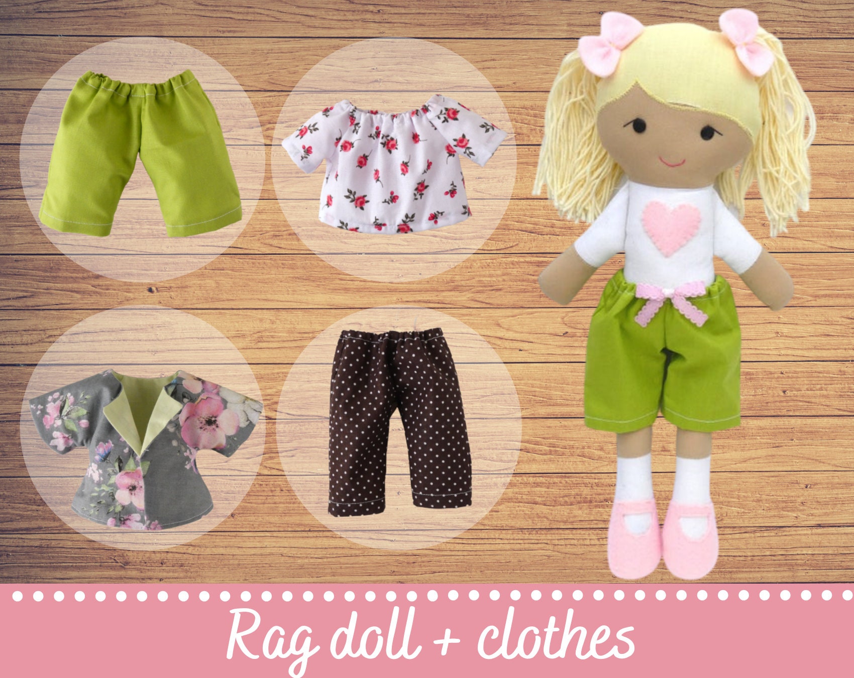 PDF Rag Doll With Clothes Sewing PATTERN & Tutorial Dress up - Etsy