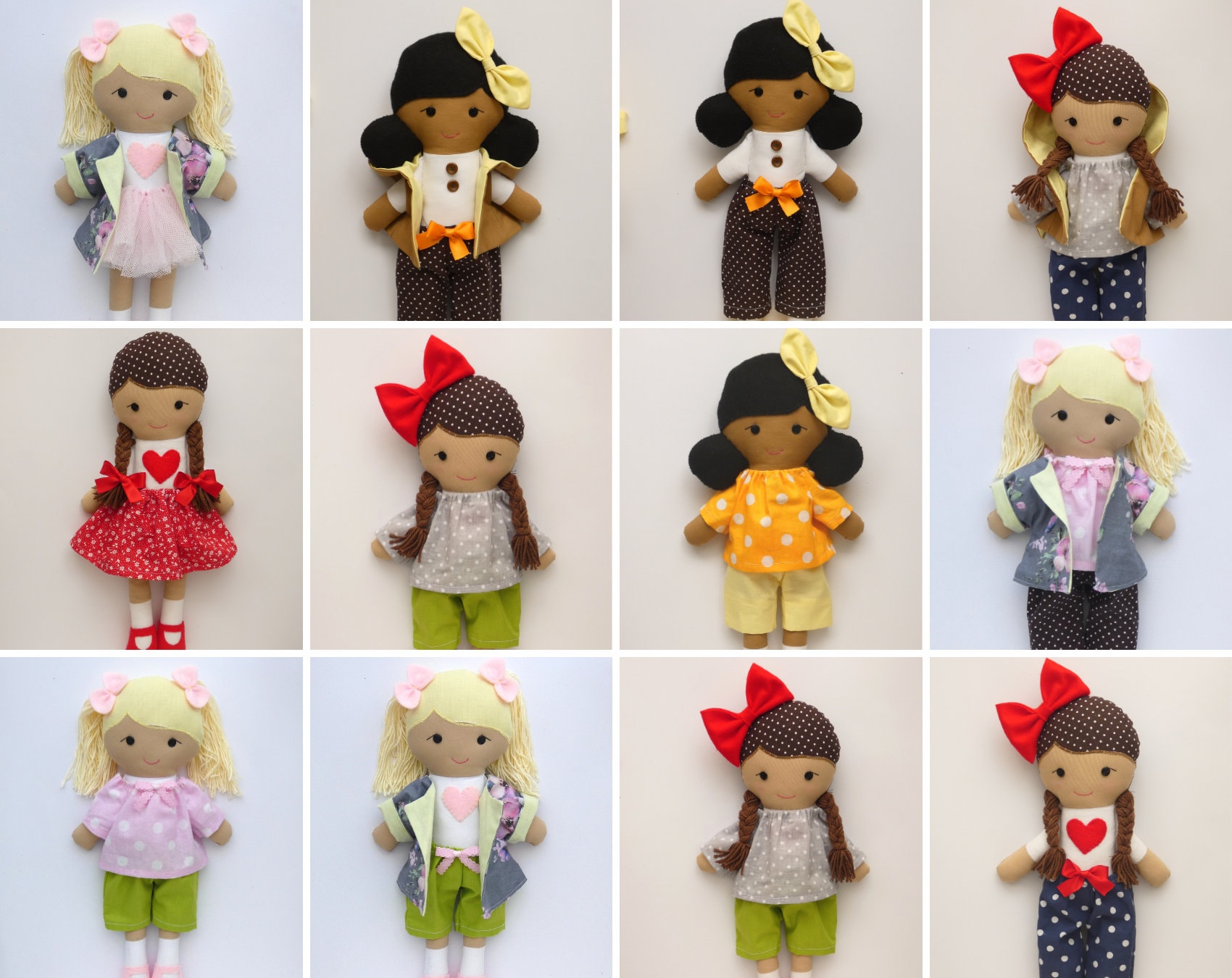 PDF Rag Doll With Clothes Sewing PATTERN & Tutorial Dress up | Etsy Canada