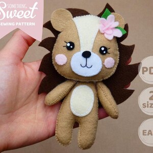 PDF 11 Felt Woodland Animal Sewing Pattern & Tutorial - Felt Toy, Bear ...